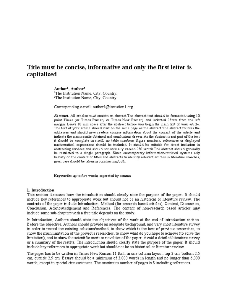 Iop 2ndicsadu Template | PDF | Publishing | Written Communication