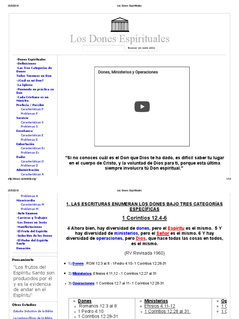 Descubre tus Dones Espirituales | PDF | Primera epístola a los ...
