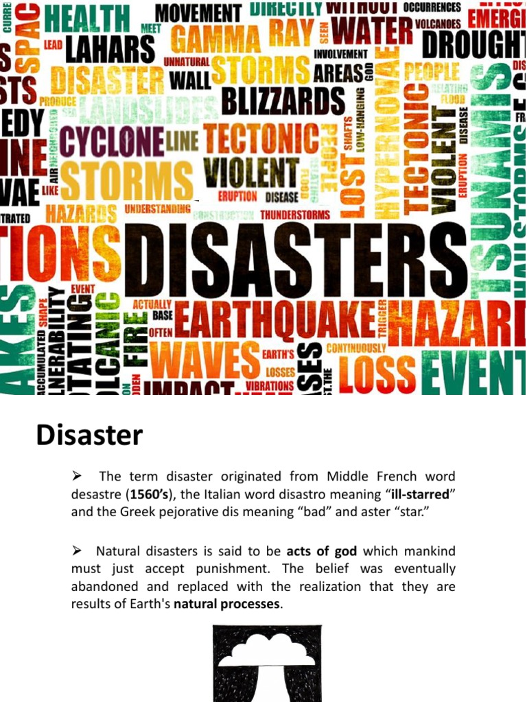 Definition and Meaning of Disaster | PDF | Wellness | Science & Mathematics