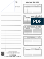 USAV Volleyball Line-Up Sheet | PDF | Volleyball | Olympic Sports