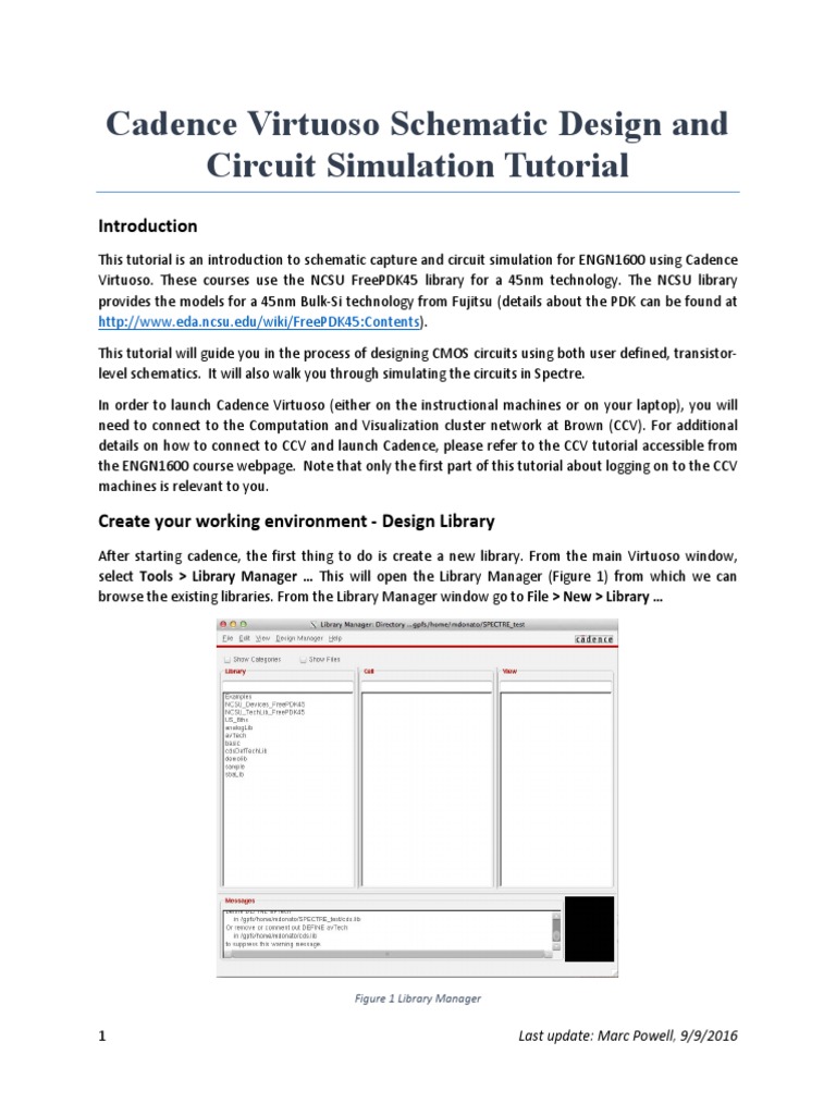 Cadence Virtuoso Schematic Design and Circuit Simulation Tutorial | PDF ...