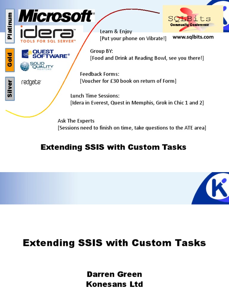 Extending Ssis With Custom Tasks Darren Green Pdf Windows Registry Software Development