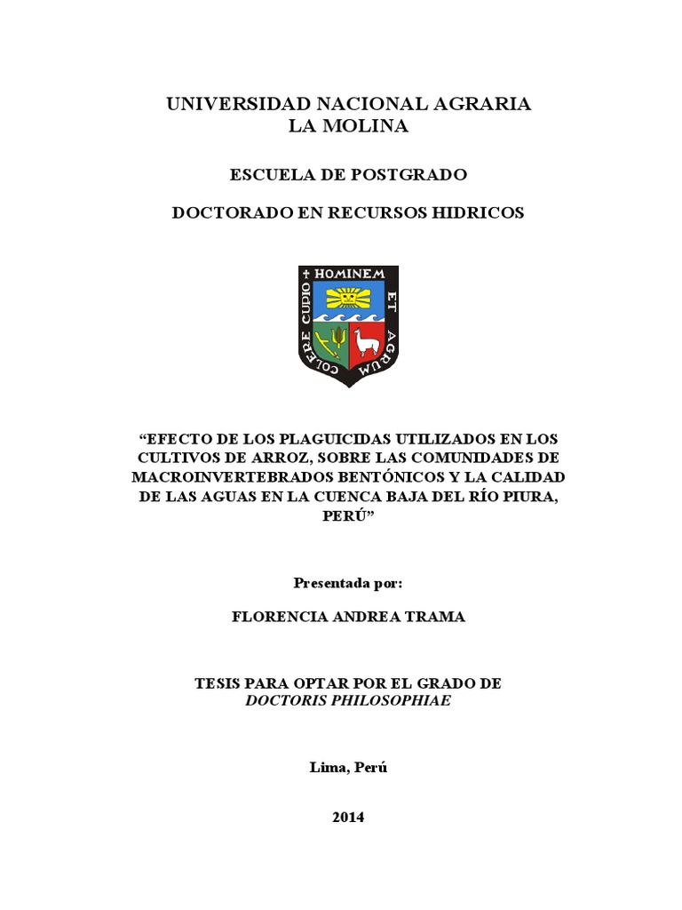 5749-1 Thesis | PDF | Pesticida | Agricultura