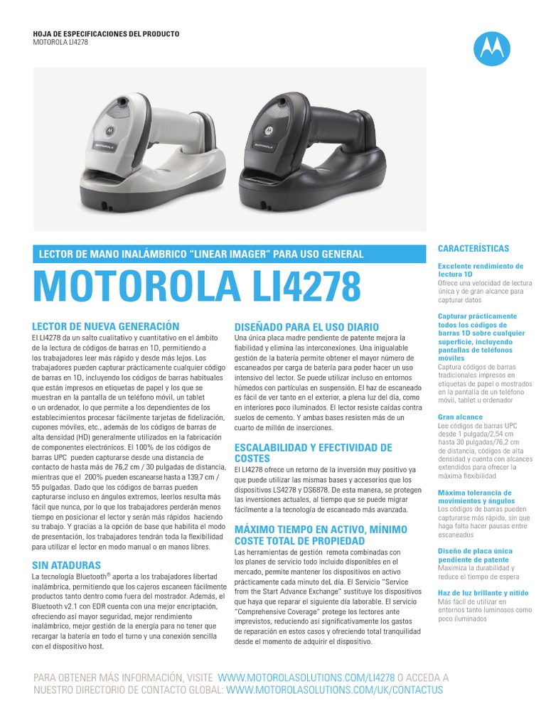 Li4278 PDF | PDF | Bluetooth | Código de barras