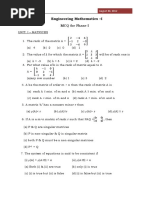 M1 (UNIT 5) (MCQS) | PDF | System Of Linear Equations | Functions And Mappings