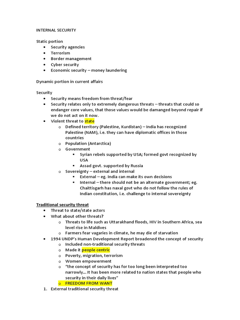 Internal Security | PDF | Nuclear Weapons | Deterrence Theory