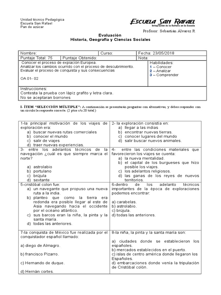 5º Viajes de Exploracion y Descubrimiento | PDF | Exploración ...