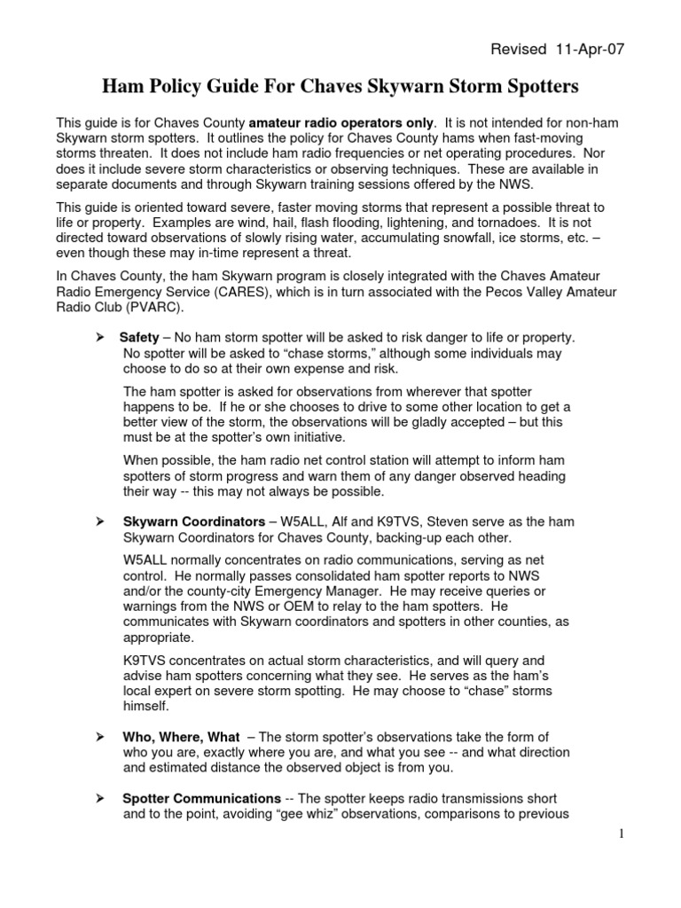 Skywarn Guide | PDF | National Weather Service | Telecommunications