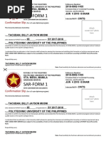 Sar-Form 1: Confirmation Slip | PDF | University And College Admission ...