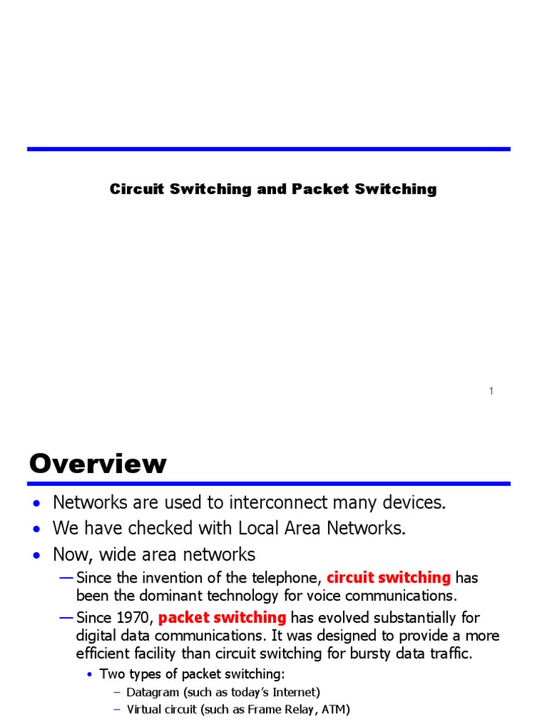 Switching | PDF | Packet Switching | Computer Network