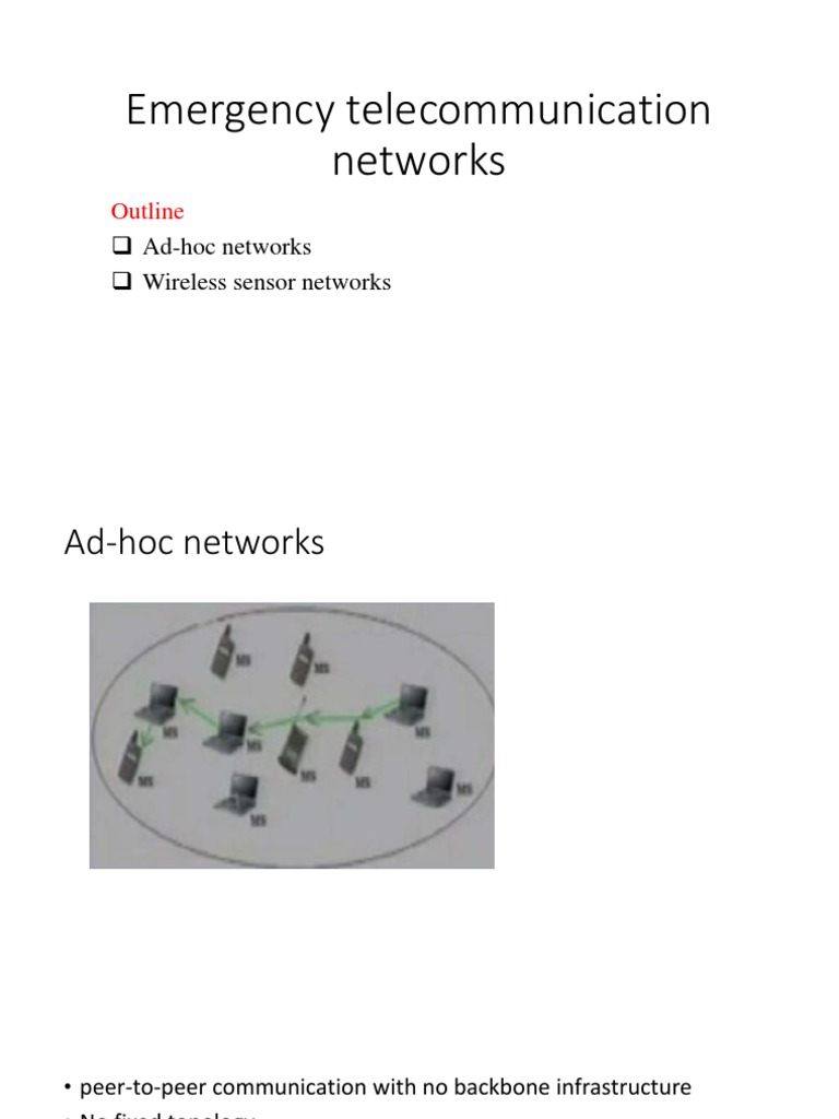 Emergency Telecommunication Networks | PDF