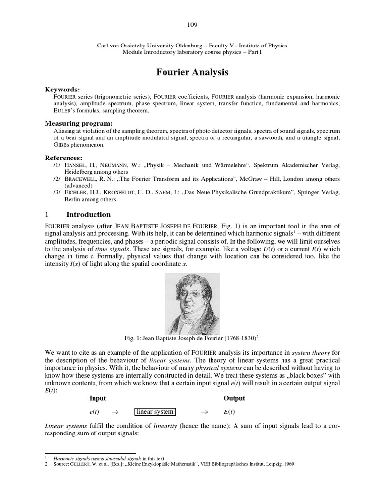 E Fourieranalyse | PDF | Spectral Density | Fourier Transform