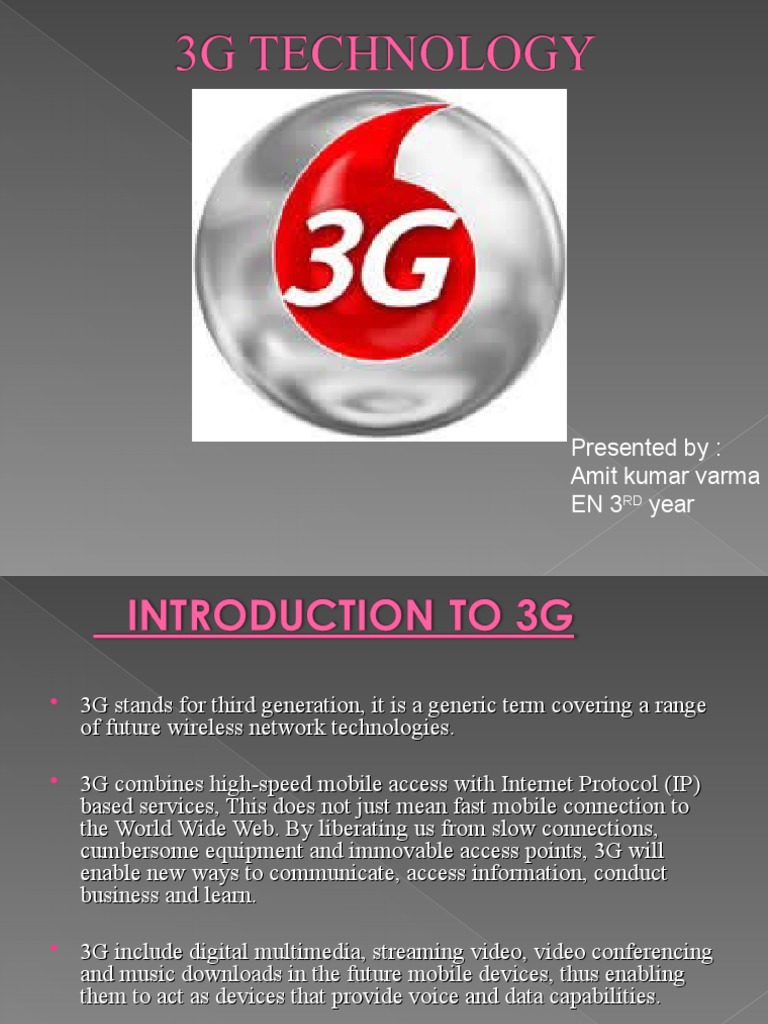 3G Wireless Tech for Students | PDF | 3 G | Computer Network