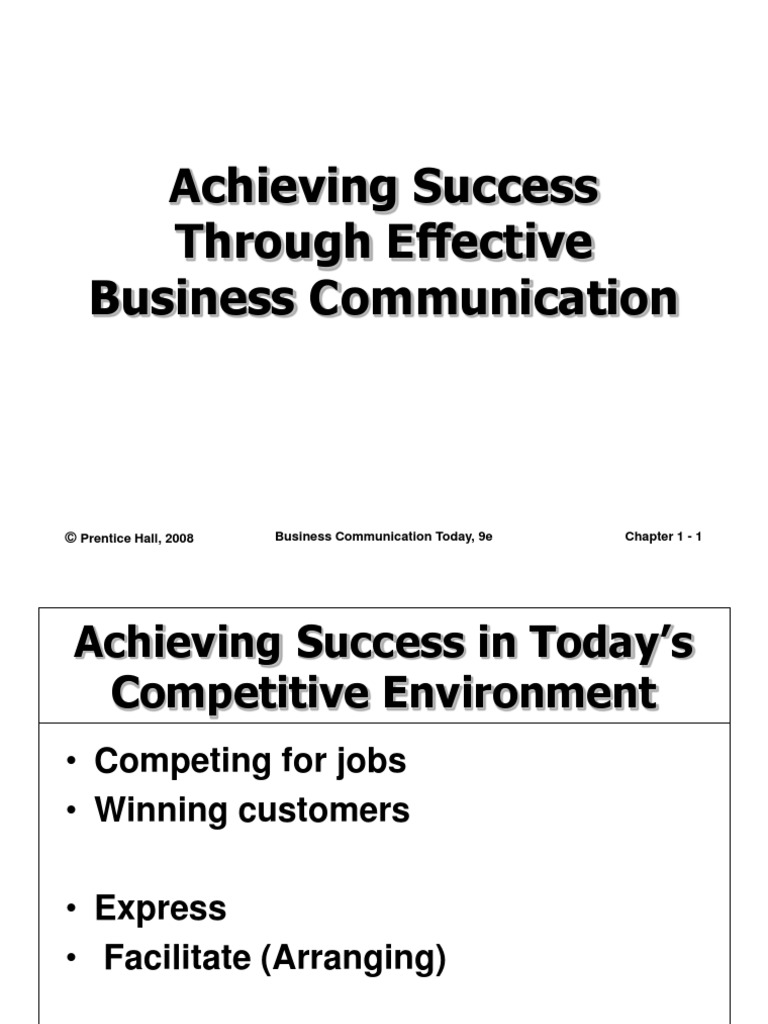 Achieving Success Through Effective Business Communication | PDF ...