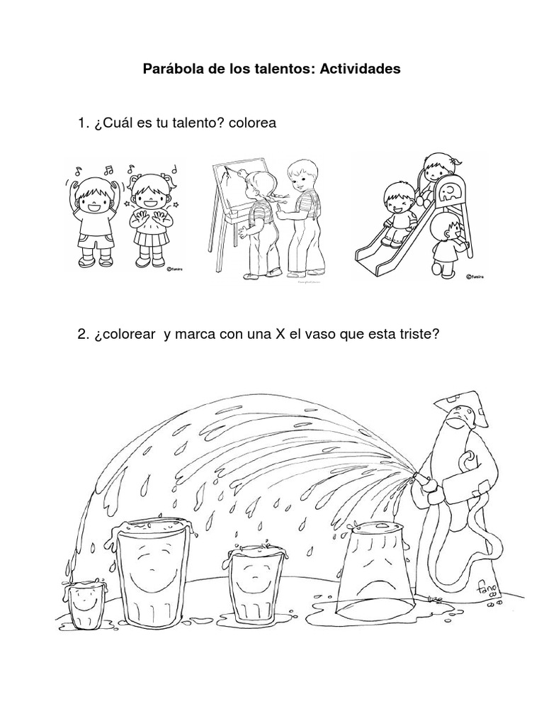 Actividades de Los Talentos de Parabolas | PDF
