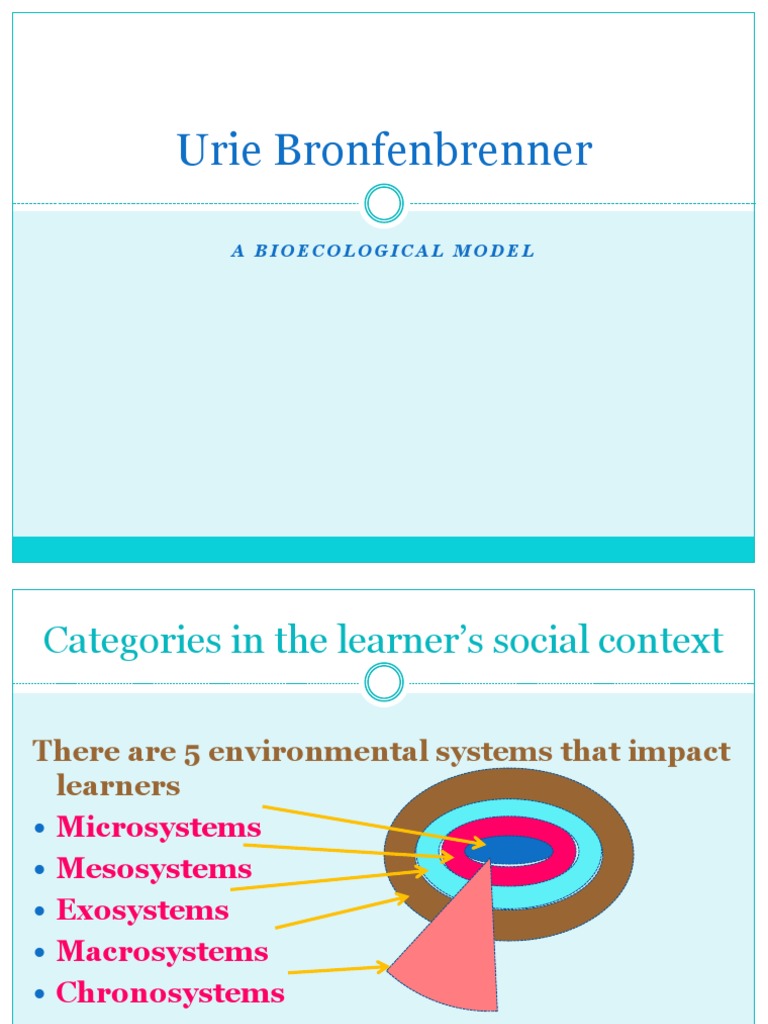 Urie Bronfenbrenner: A Bioecological Model | PDF | Self Concept | Self
