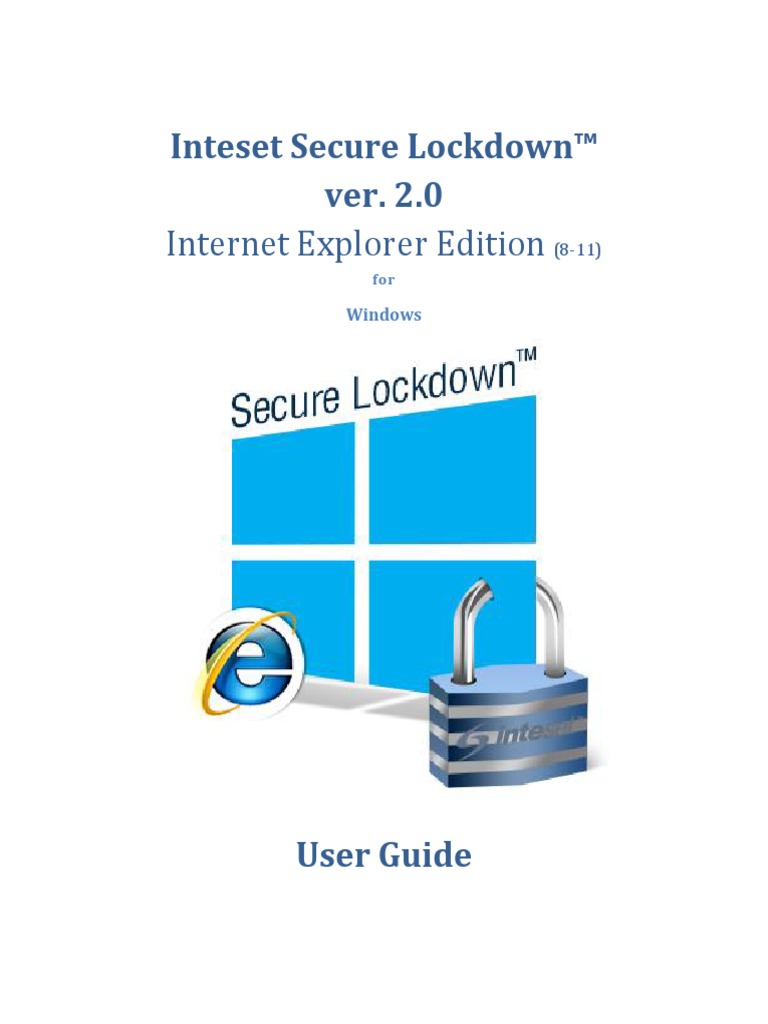 Inteset Secure Lockdown v2 User Guide | PDF | Internet Explorer ...