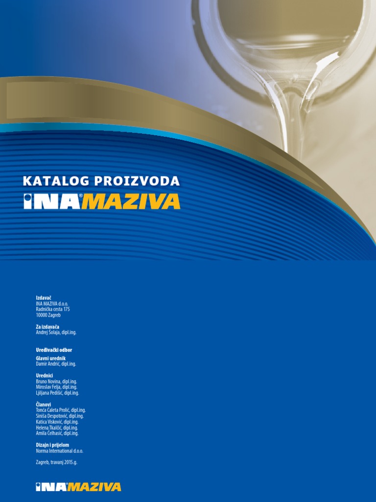 Ina Maziva Katalog Proizvoda | PDF