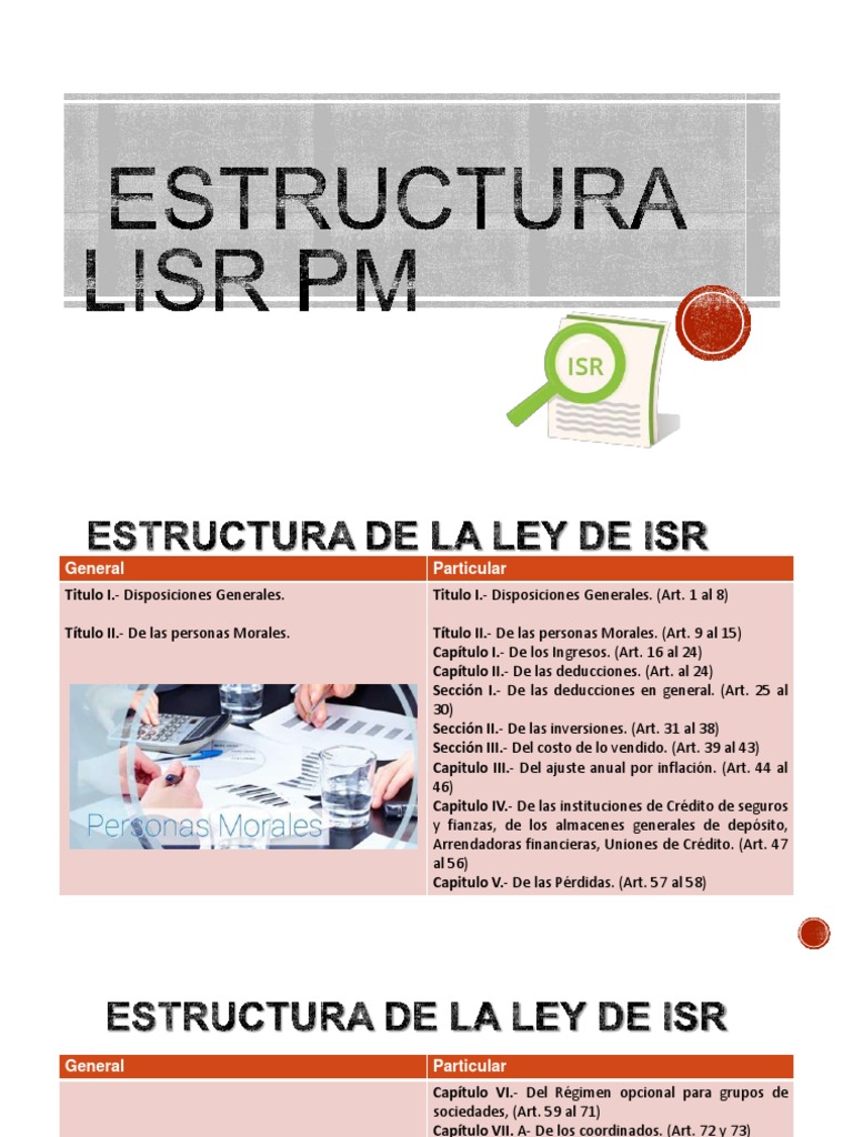 Estructura LISR PM | PDF | Impuesto sobre la renta | Impuestos