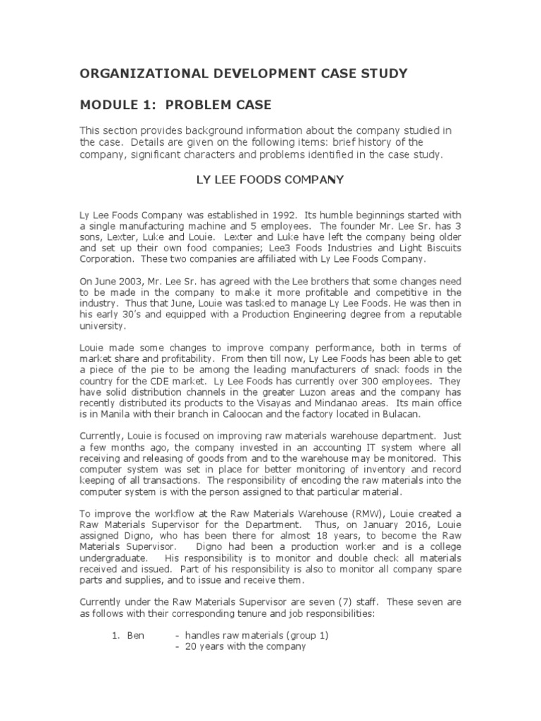 Od Case Study Module 1 | PDF | Inventory | Business