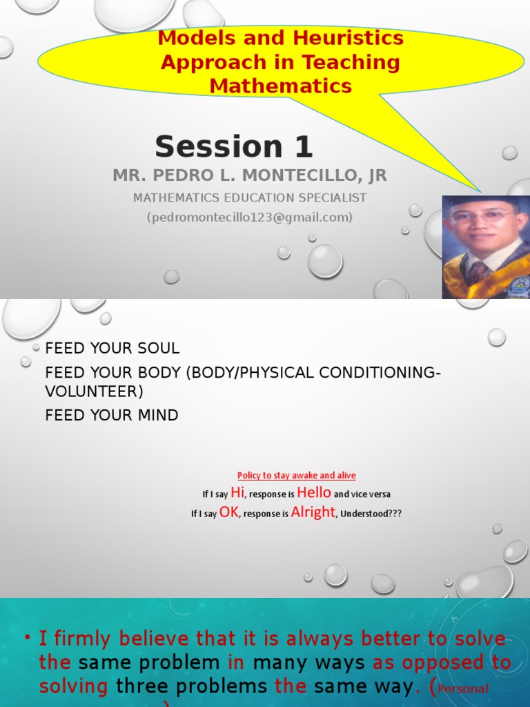 Pedro - Models 1 at 2 | PDF | Heuristic | Teachers