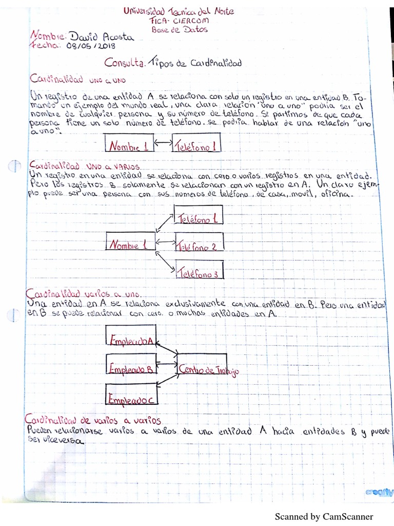 Tipos Cardinalidad | PDF