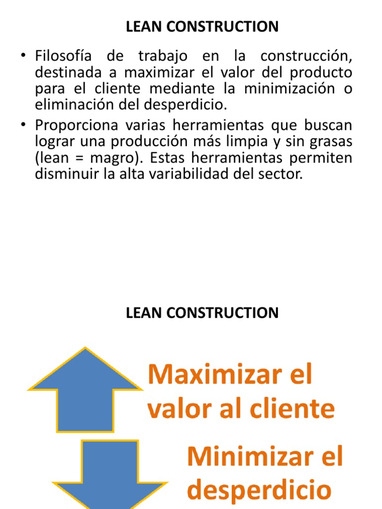 Lean Construction: Herramientas para eliminar los desperdicios y ...