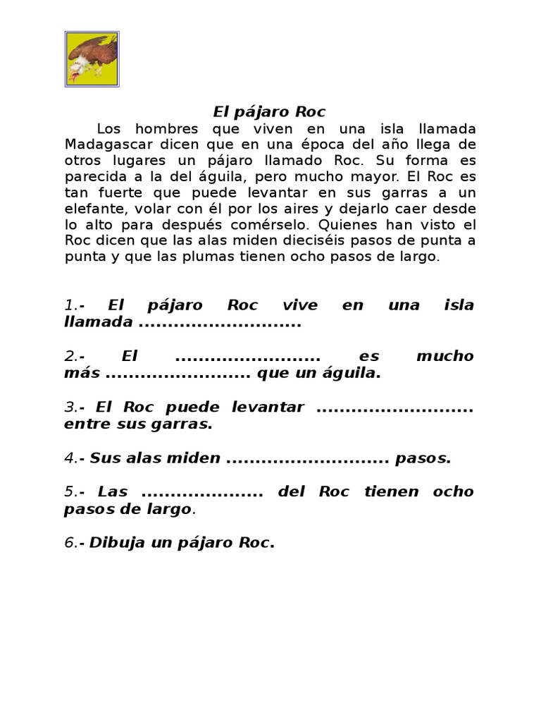 Un Pajaro Llamado Roc | PDF | Libros para adolescentes