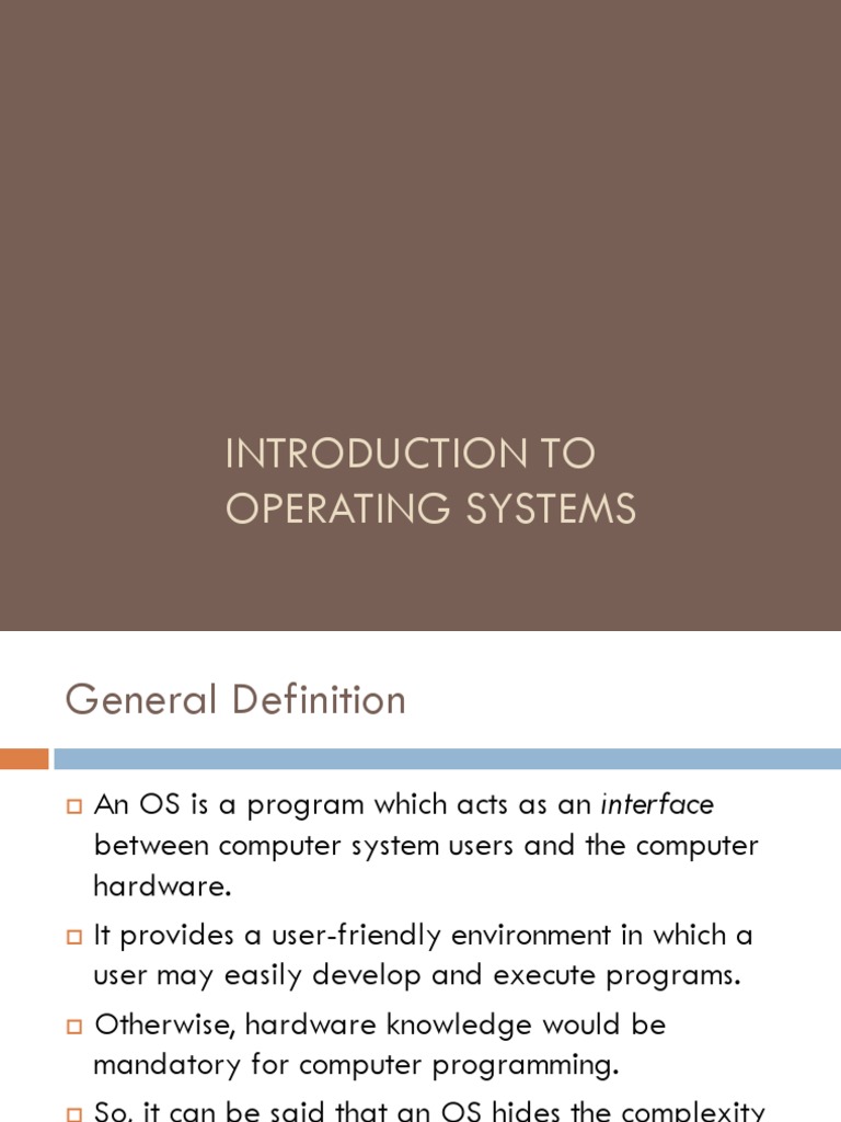 Understanding the Fundamental Role and Evolution of Operating Systems ...
