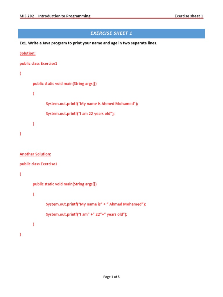 Exercise Java PrintCommand | PDF | Computer Programming | Areas Of Computer Science