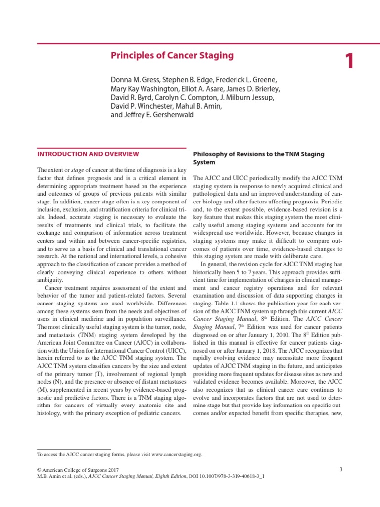 Principles of Cancer Staging | PDF | Metastasis | Pathology