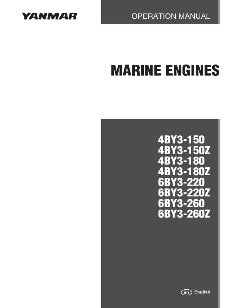 Yanmar BY3 - OPM - 0ABY0-G00301 | PDF | Internal Combustion Engine ...