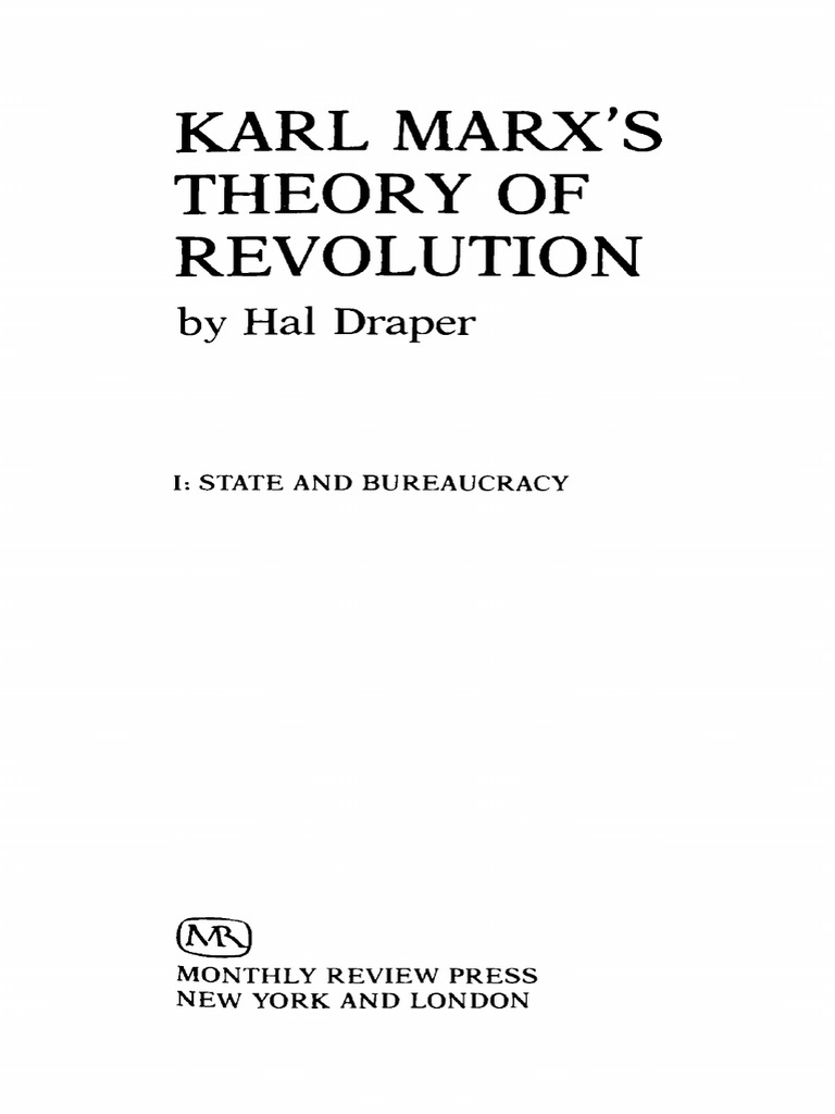 Hal Draper - Karl Marx's Theory of Revolution, Vol. 1 - State and ...