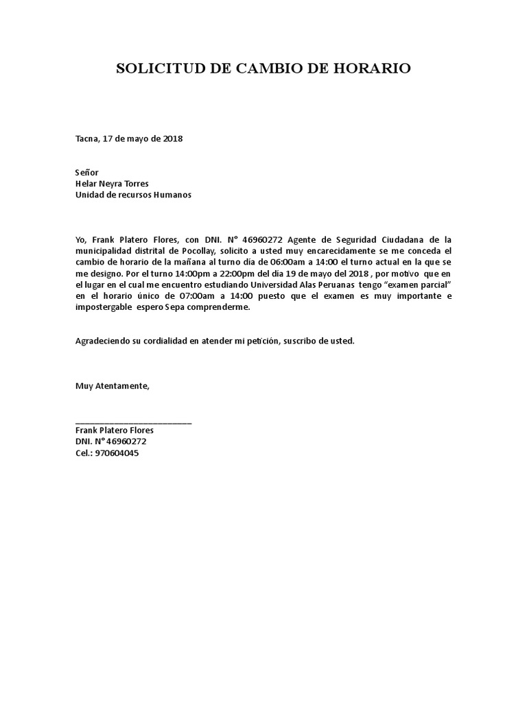 Ejemplo De Carta Solicitud De Cambio De Turno Escolar - vrogue.co Ejemplo De Carta Solicitud De Cambio De Turno Escolar - vrogue.co