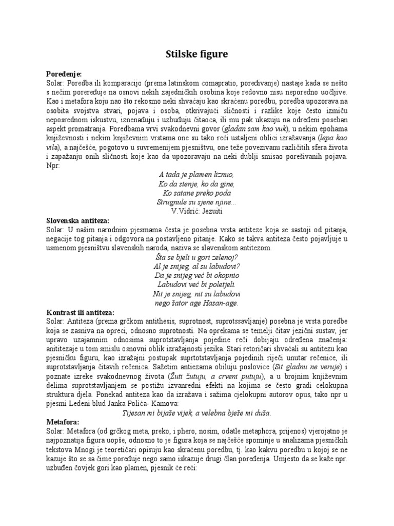 Stilske Figure | PDF