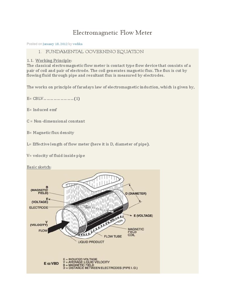 Dimensionare-Electromagnetic Flow Meter | PDF | Inductor | Alternating ...