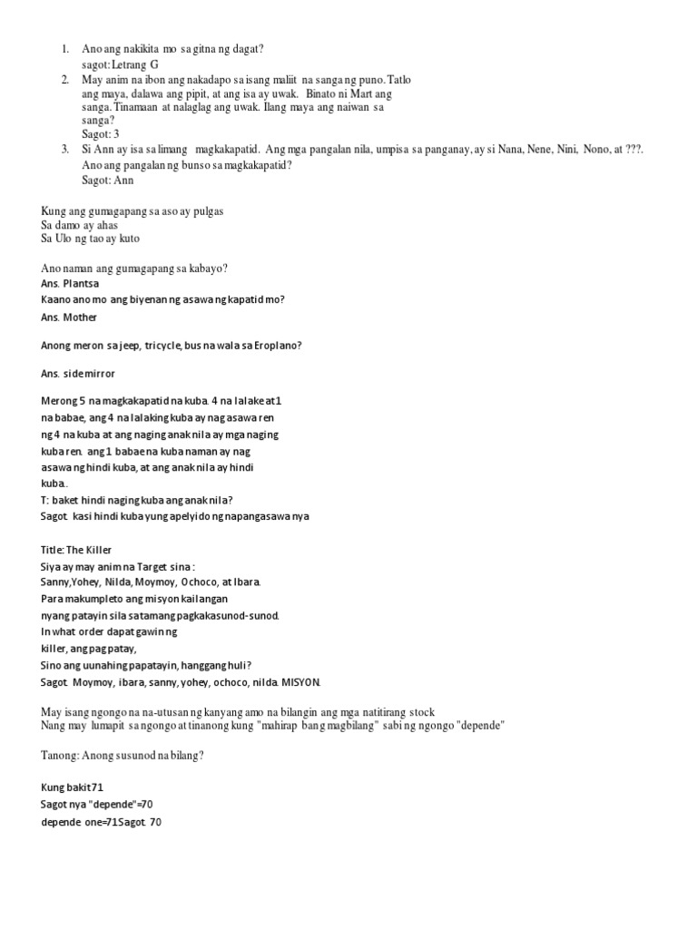 Palaisipan SAMPLE | PDF