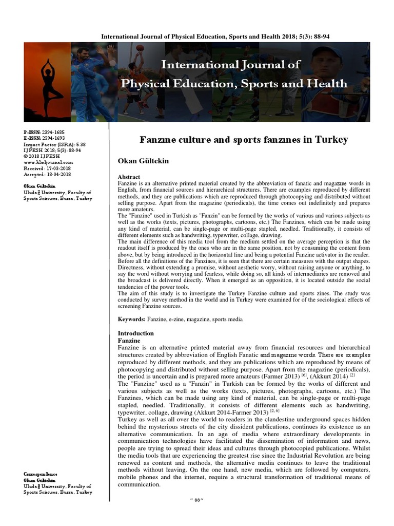 Fanzine Culture and Sports Fanzines in Turkey | PDF | Mass Media | Punk ...