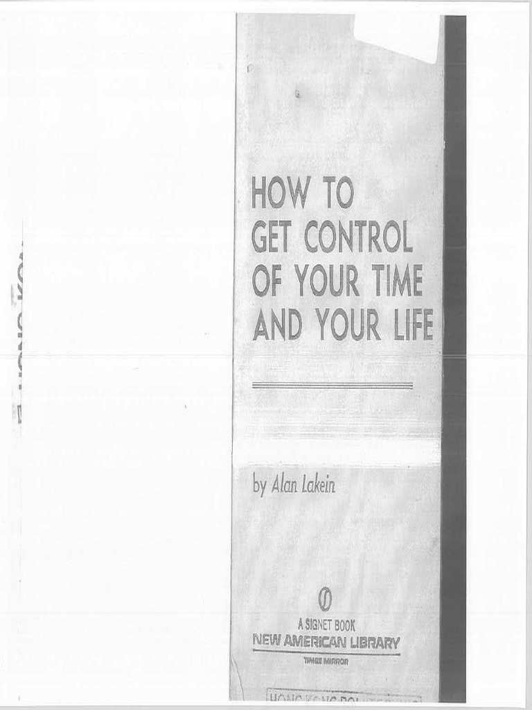 How To Get Control of Your Life and Your Time - Alan Lakein PDF | PDF