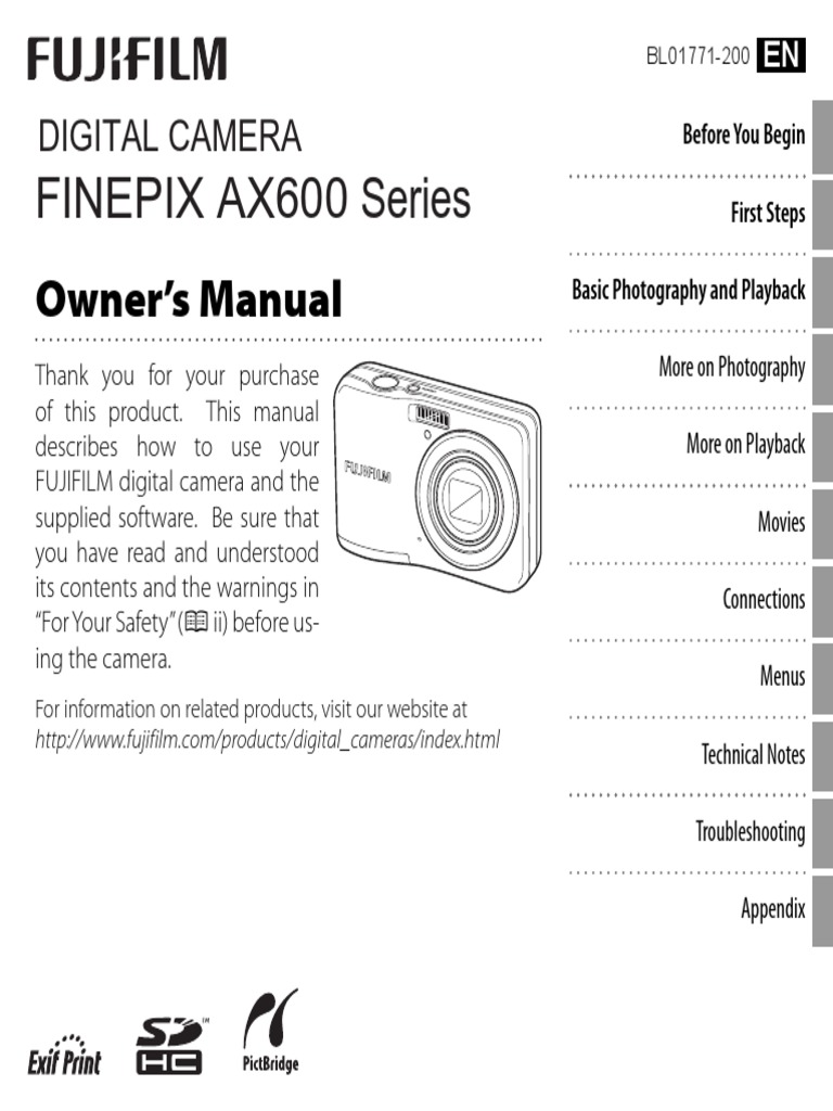 FujiFilm FinePix AX650 | PDF | Battery (Electricity) | Battery Charger