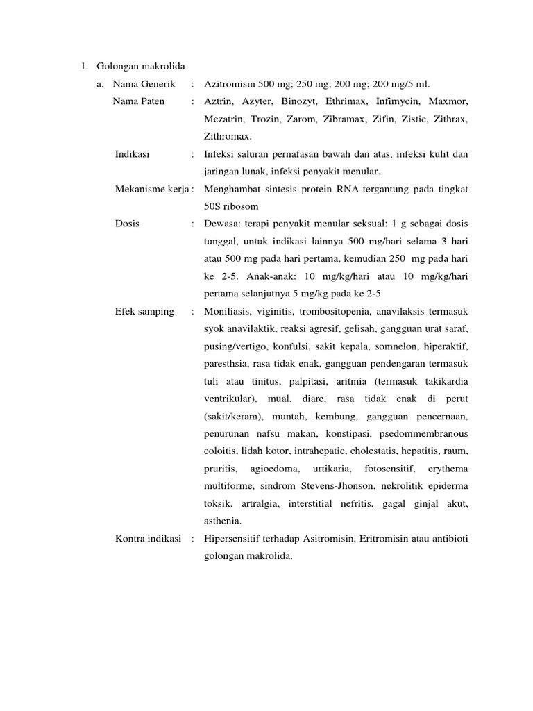 Golongan Makrolida | PDF