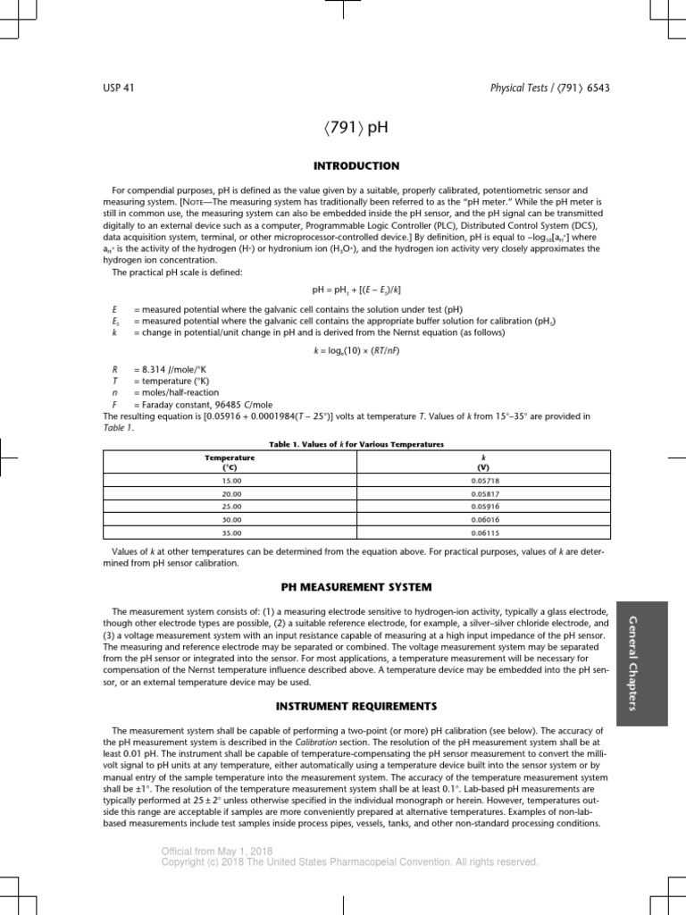 PH USP | PDF | Ph | Buffer Solution