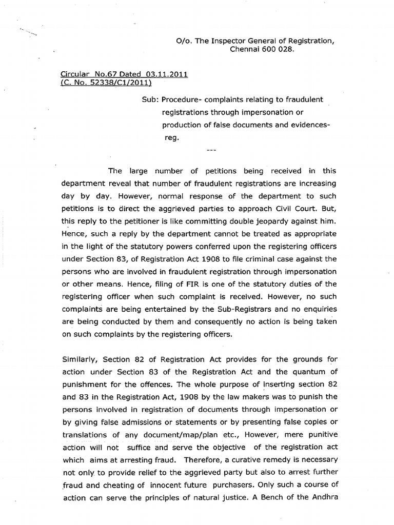 Fraudulent Registration | PDF