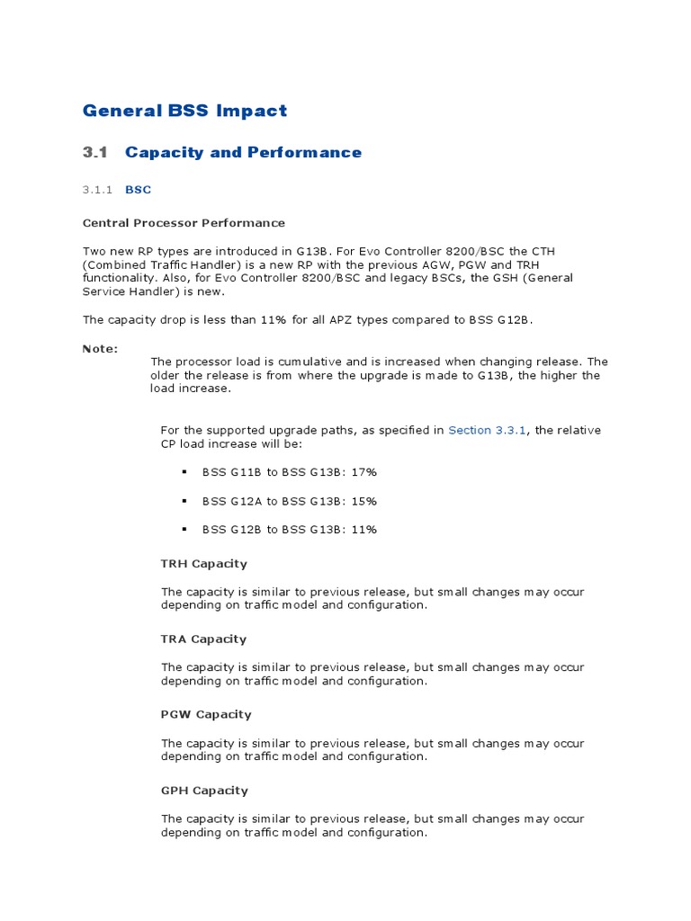 General BSS Impact: Capacity and Performance | PDF General BSS Impact: Capacity and Performance | PDF