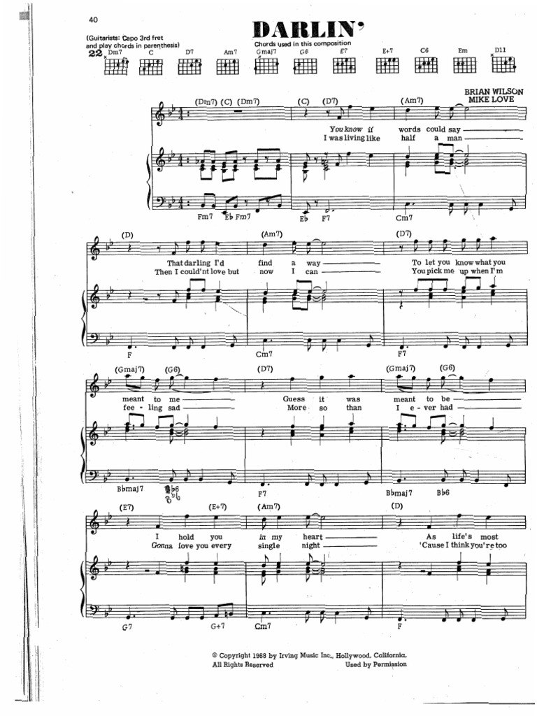 Beach Boys Darlin | PDF