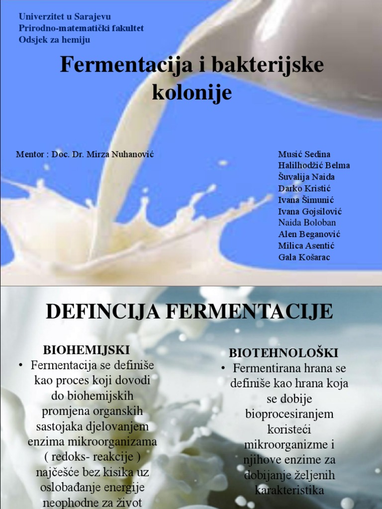 Fermentacija I Bakterijske Kolonije | PDF