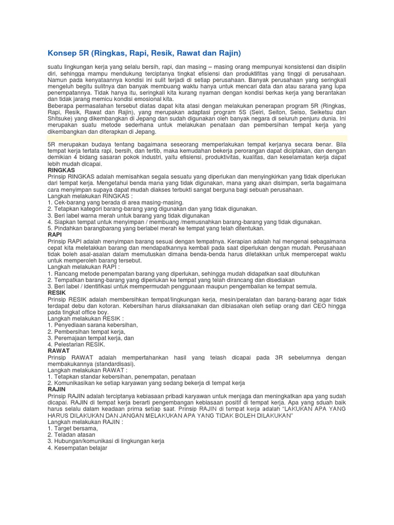 Konsep 5R | PDF