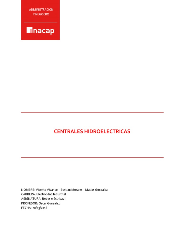 Centrales Hidroelectricas | PDF | Generación eléctrica | Hidroelectricidad