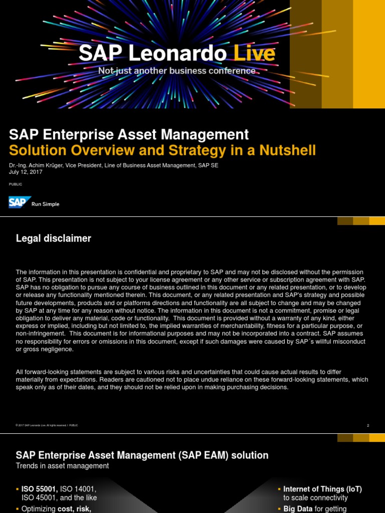 SAP Enterprise Asset Management: Solution Overview and Strategy in A ...