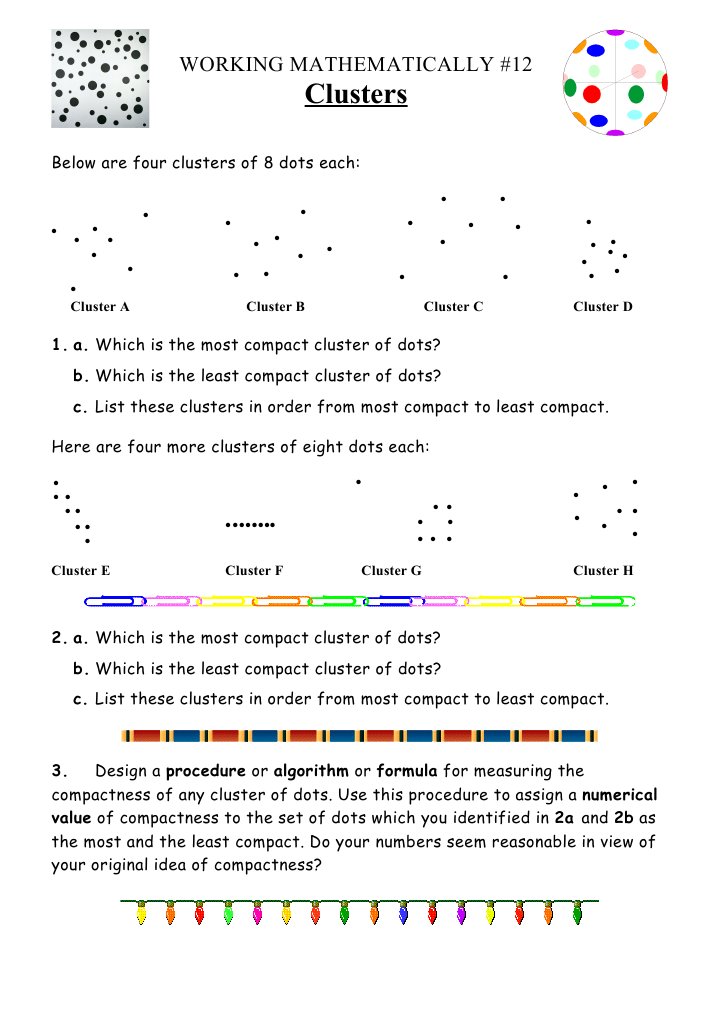 12 Clusters | PDF | Applied Mathematics | Teaching Mathematics